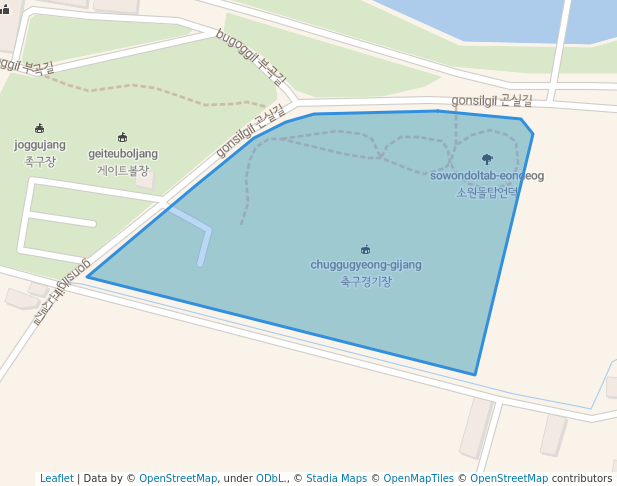 안강생활체육공원 in Gyeongju | Map and Routes