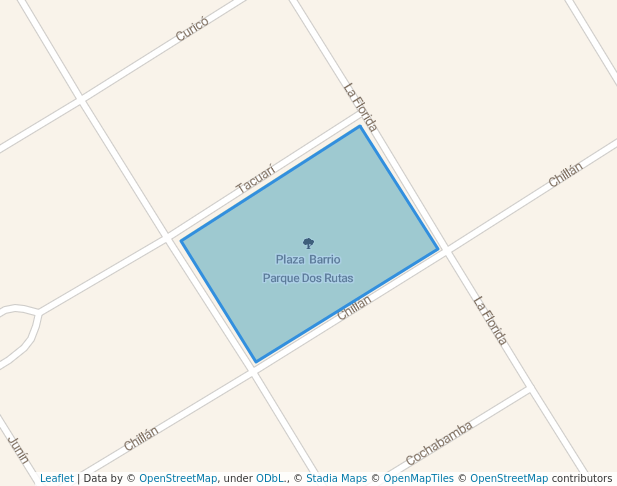 Plaza Barrio Parque Dos Rutas in Villa Rosa | Map and Routes