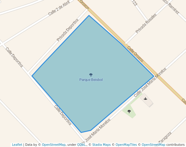 Parque Beisbol in Pedro Meoqui | Map and Routes