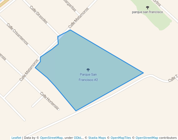 Parque San Francisco #2 in Pedro Meoqui | Map and Routes