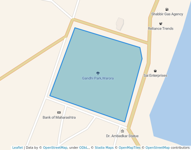 Gandhi Park,Warora in Warora | Map and Routes