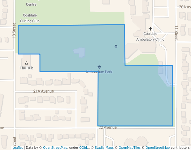 Millennium Park in Coaldale | Map and Routes