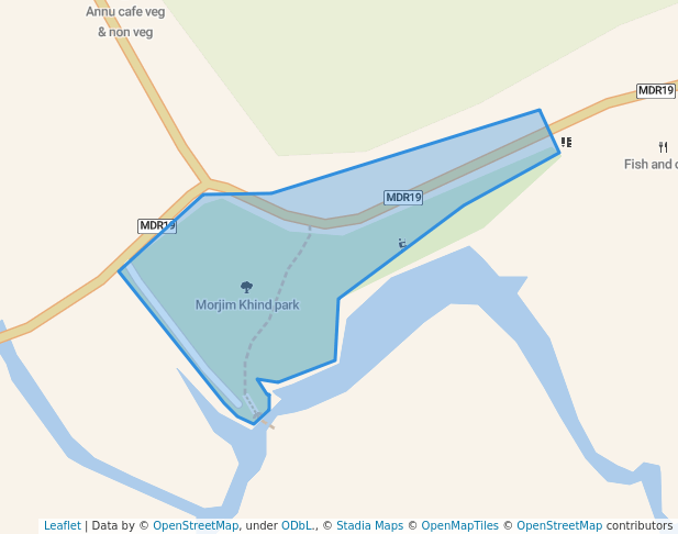 Morjim Khind park in Morjim | Map and Routes