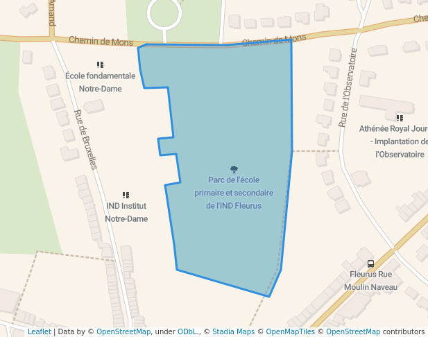 Parc de l'école primaire et secondaire de l'IND Fleurus in Fleurus ...