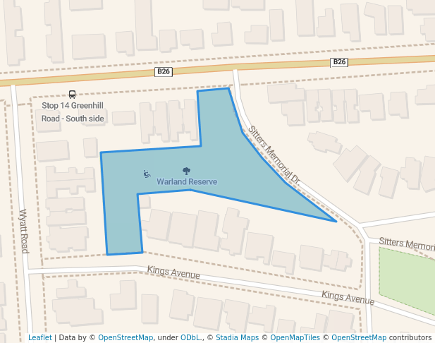 Warland Reserve in Burnside | Map and Routes