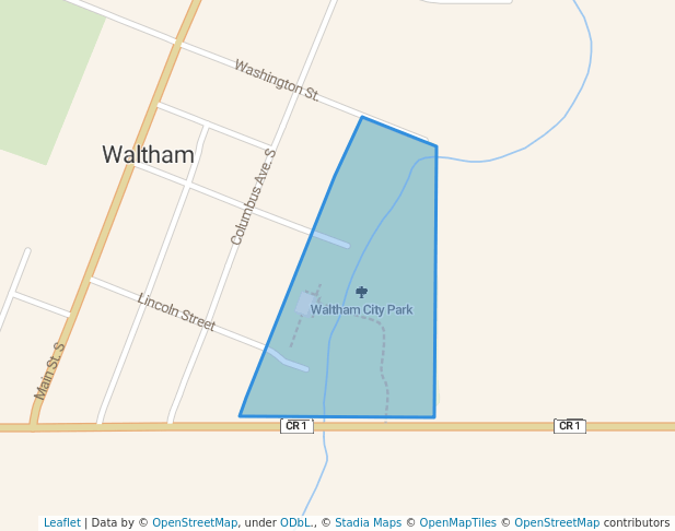 Waltham City Park in Waltham | Map and Routes
