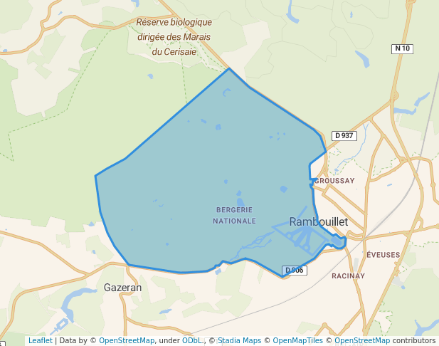 Domaine de Rambouillet in Rambouillet | Map and Routes