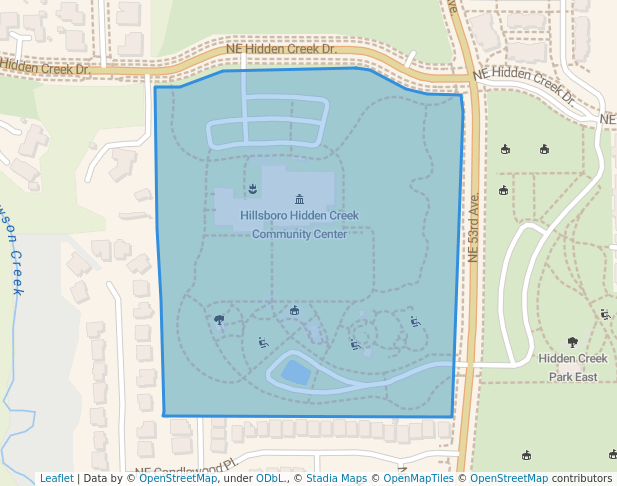 Hidden Creek Park in Hillsboro | Map and Routes