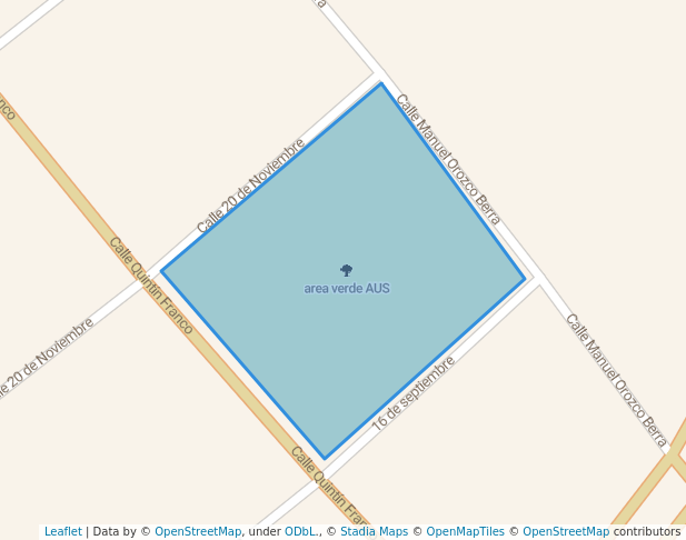 area verde AUS in La Cruz | Map and Routes