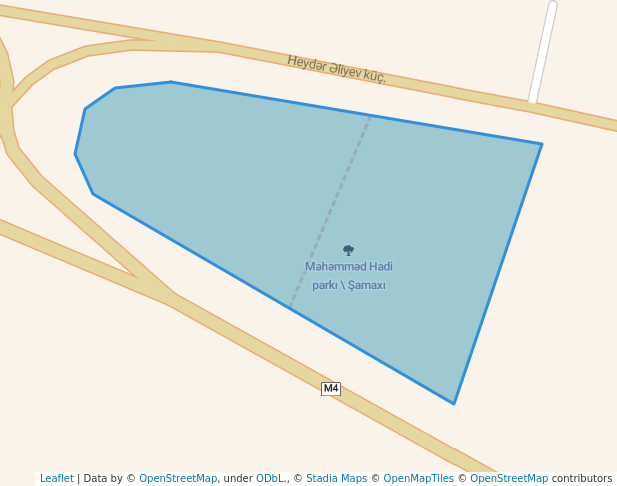 Məhəmməd Hadi parkı in Şamaxı | Map and Routes