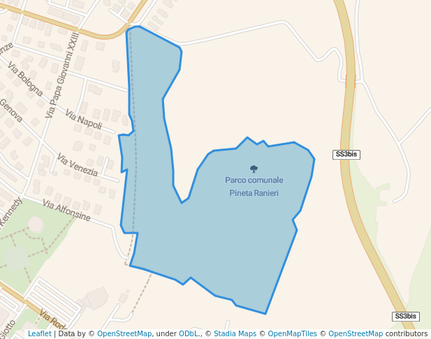 Parco comunale Pineta Ranieri in Umbertide | Map and Routes