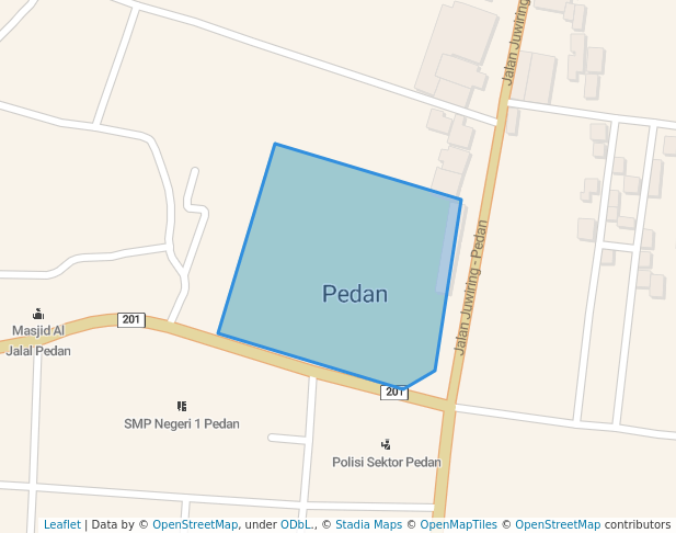 Lapangan Gelora Pedan in Klaten | Map and Routes