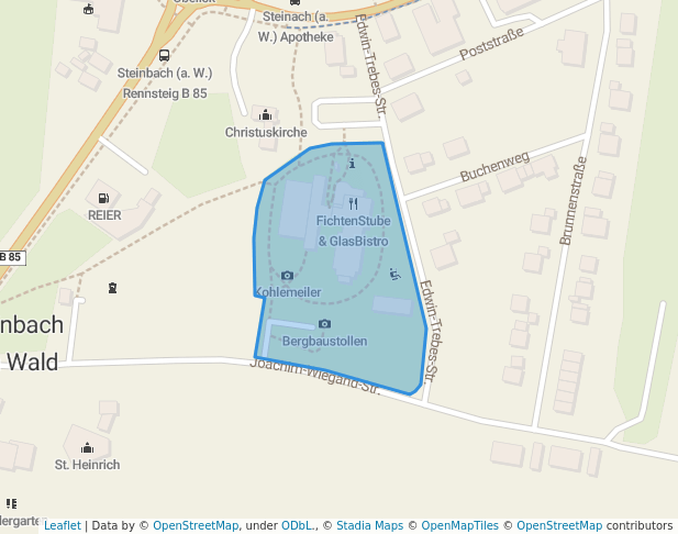 Freizeit- und Tourismuszentrum FTZ in Steinbach am Wald | Map and Routes
