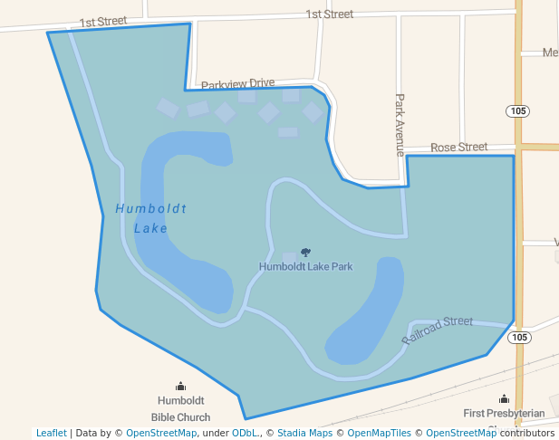Humboldt Lake Park in Humboldt | Map and Routes