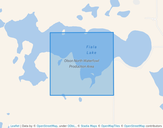 Olson North Waterfowl Production Area in Forman | Map and Routes