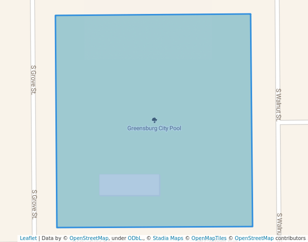 Greensburg City Pool in Greensburg | Map and Routes