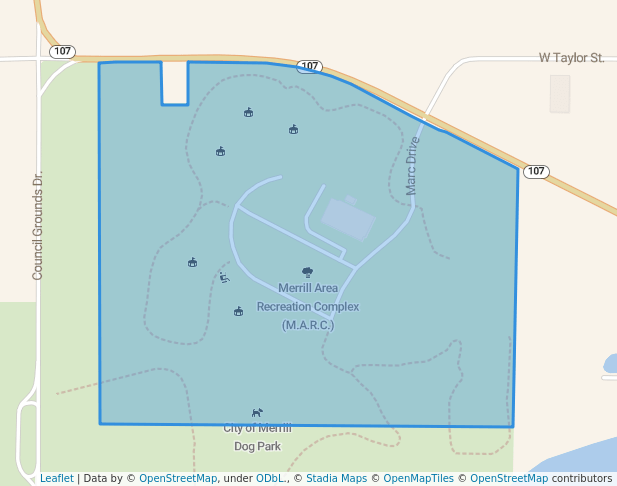 Merrill Area Recreation Complex (M.A.R.C.) in Merrill | Map and Routes