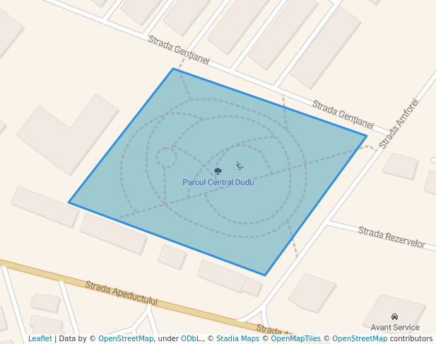 Parcul Central Dudu in Roșu | Map and Routes