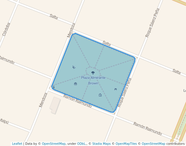 Plaza Almirante Brown in Pergamino | Map and Routes