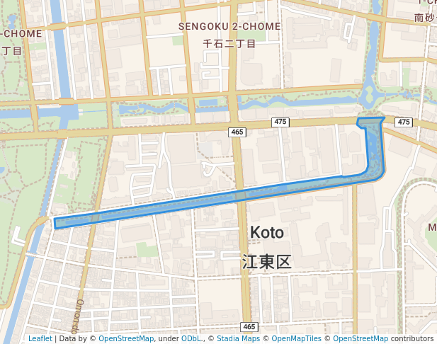 横十間川親水公園 in Koto City | Map and Routes