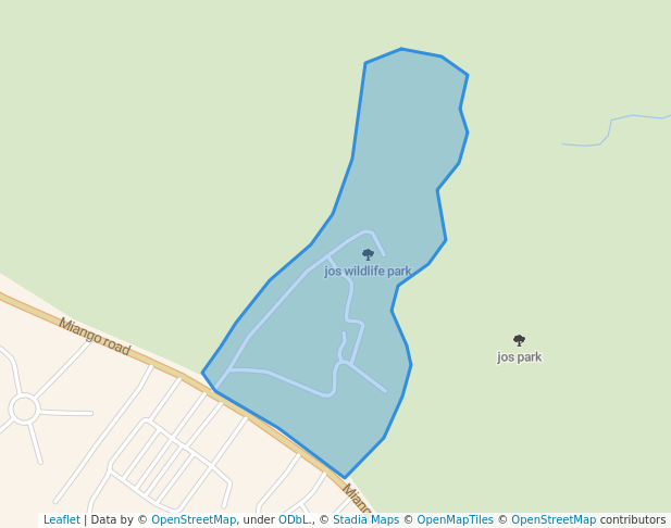 jos wildlife park in Jos | Map and Routes