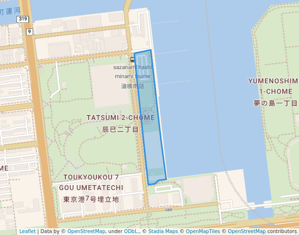 Tatsuminomori Kaihin Park in Koto City | Map and Routes