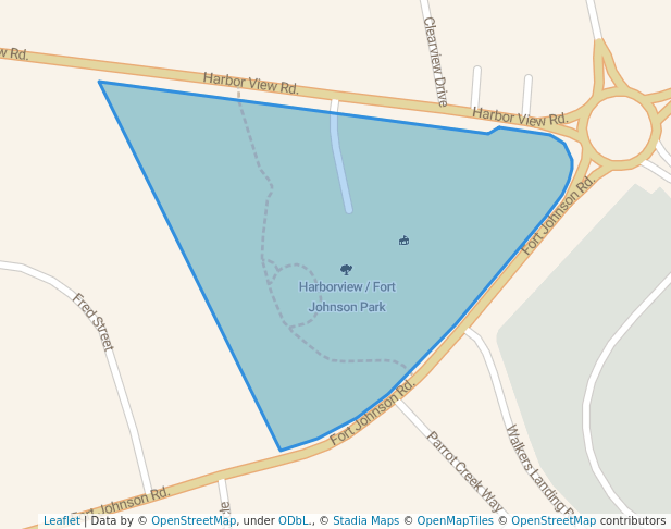 Harborview / Fort Johnson Park in Charleston | Map and Routes