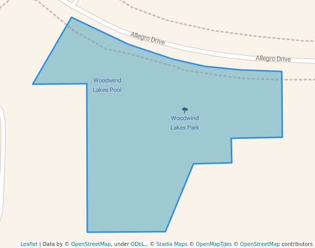 Woodwind Lakes Park in Houston | Map and Routes