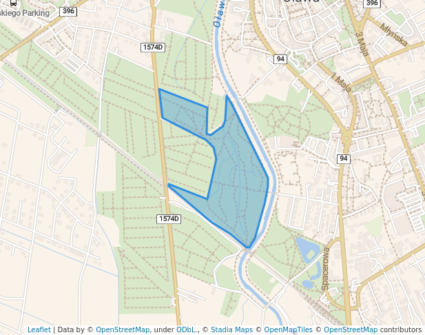 Park Miejski in Oława | Map and Routes