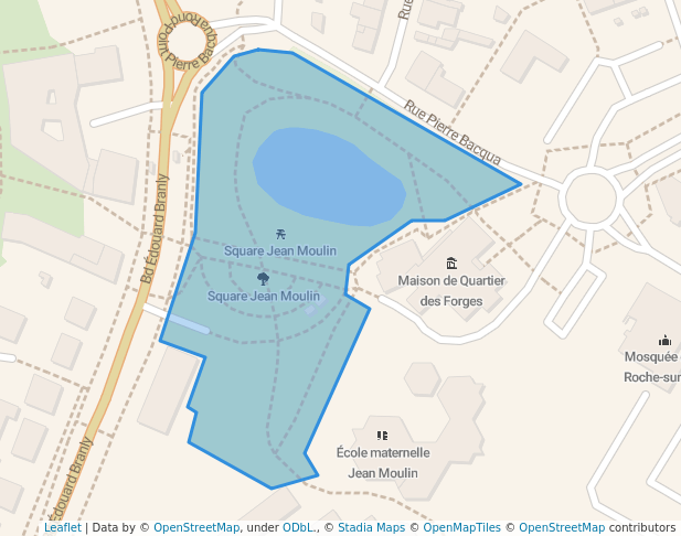 Square Jean Moulin in La Roche-sur-Yon | Map and Routes