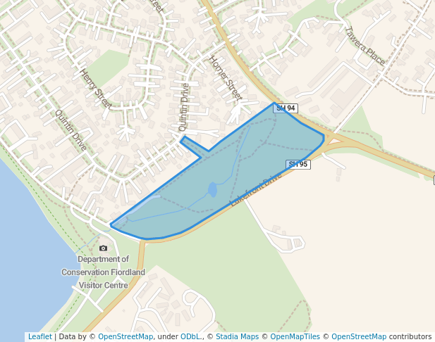 Water Park in Te Anau | Map and Routes