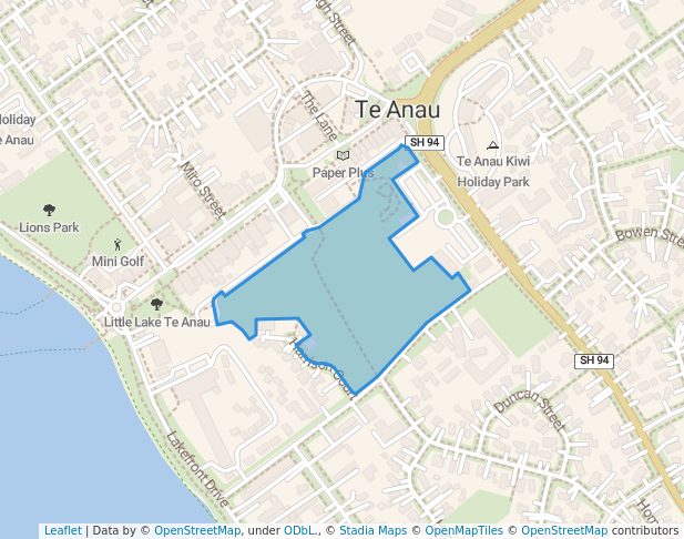 Te Anau Gardens in Te Anau | Map and Routes