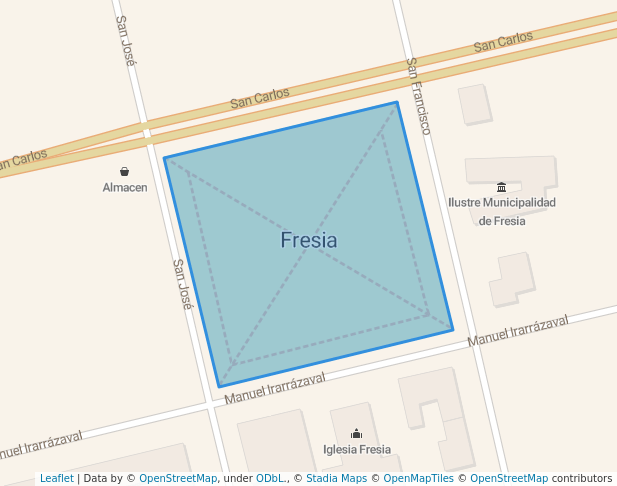 Plaza Fresia in Fresia | Map and Routes
