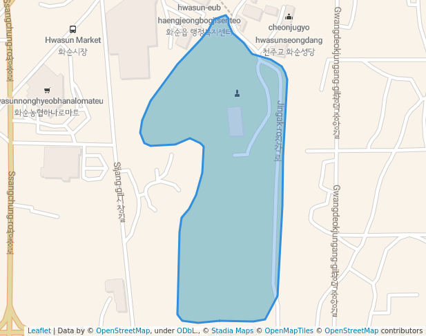 남산공원 in Hwasun | Map and Routes