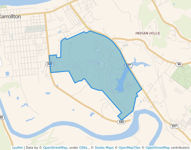 General Butler State Resort Park in Carrollton | Map and Routes