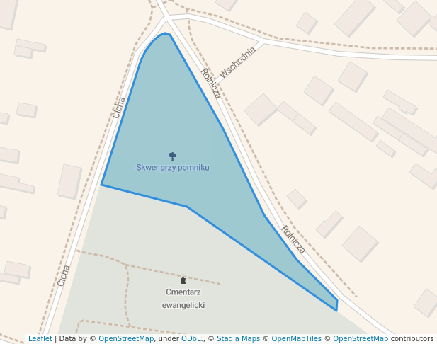 Skwer przy pomniku in Stryków | Map and Routes
