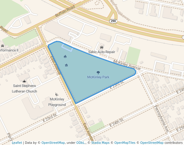 McKinley Park in Erie | Map and Routes