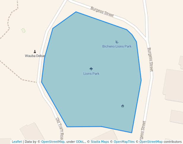 Lions Park in Bicheno | Map and Routes