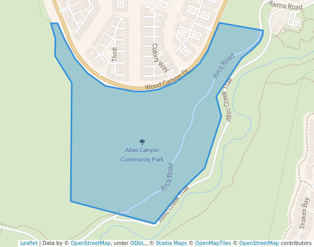 Aliso Canyon Community Park in Aliso Viejo | Map and Routes