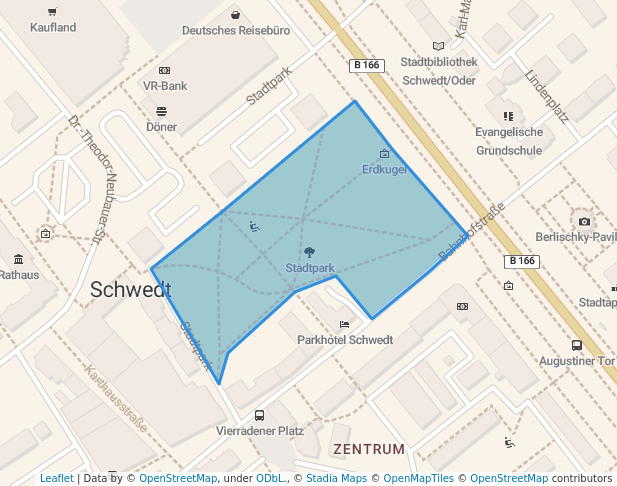 Stadtpark in Schwedt/Oder | Map and Routes