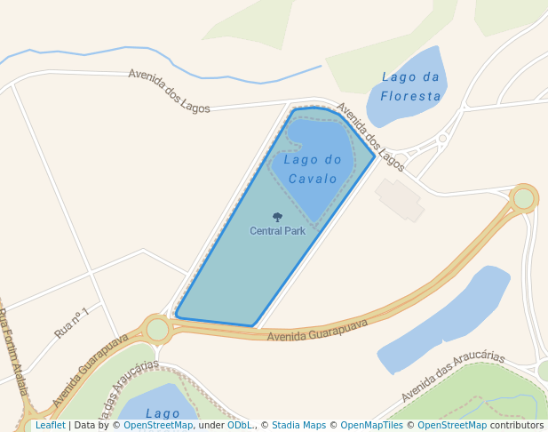 Central Park in Guarapuava | Map and Routes