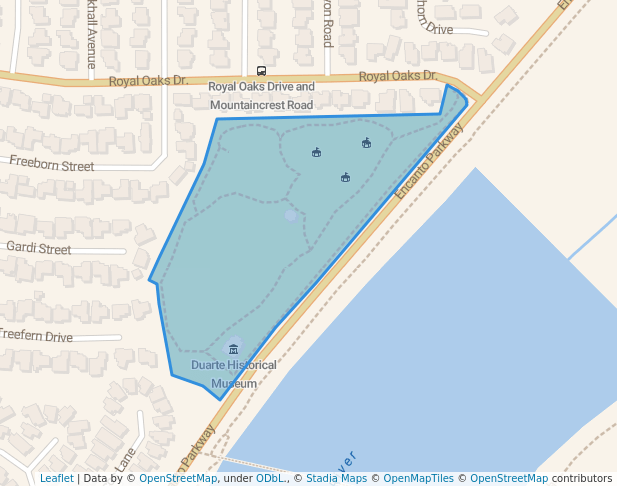 Encanto Park in Duarte | Map and Routes