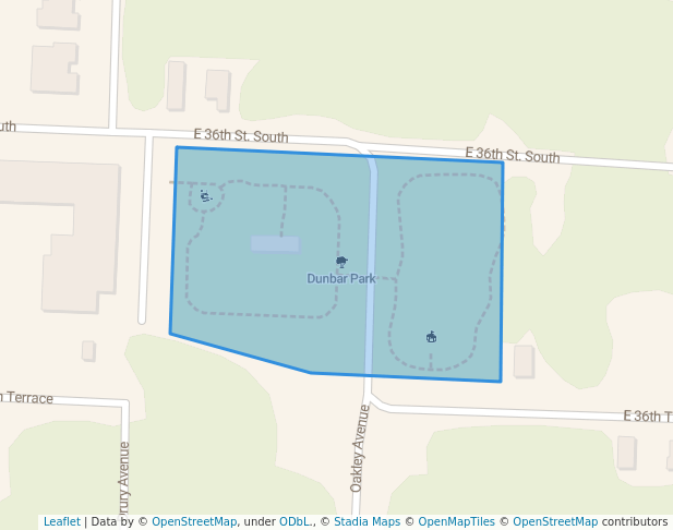 Dunbar Park in Kansas City | Map and Routes