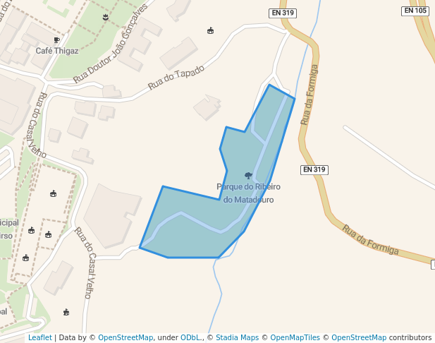 Parque do Ribeiro do Matadouro in Santo Tirso | Map and Routes