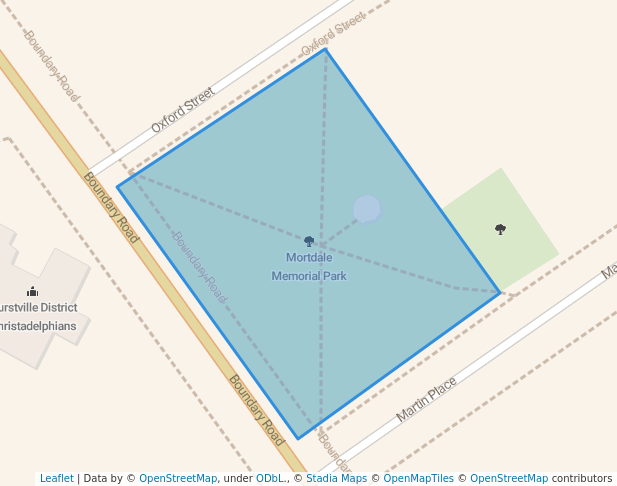 Mortdale Memorial Park in Mortdale | Map and Routes