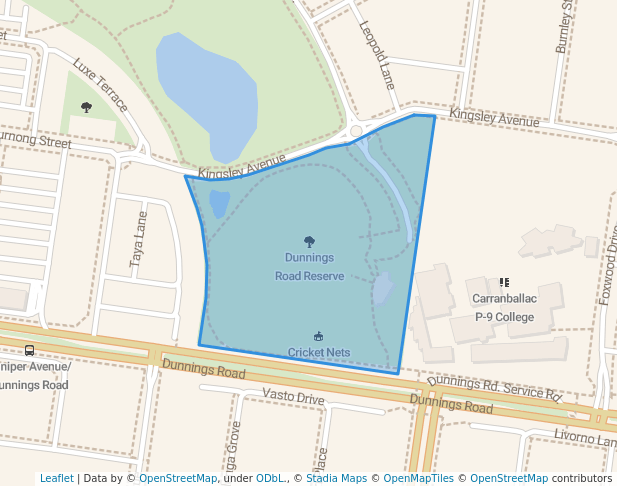 Dunnings Road Reserve in Point Cook | Map and Routes