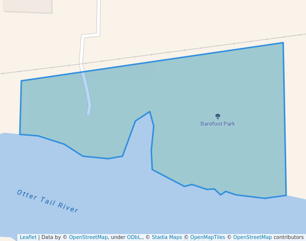 Barefoot Park in Fergus Falls | Map and Routes