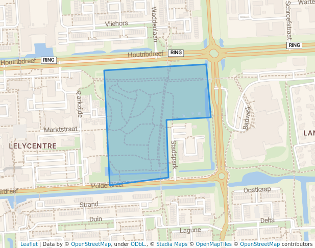 Stadspark in Lelystad | Map and Routes