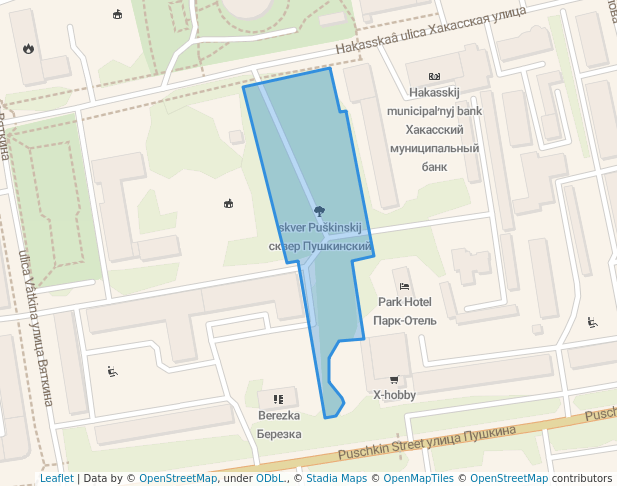 сквер Пушкинский in Abakan | Map and Routes