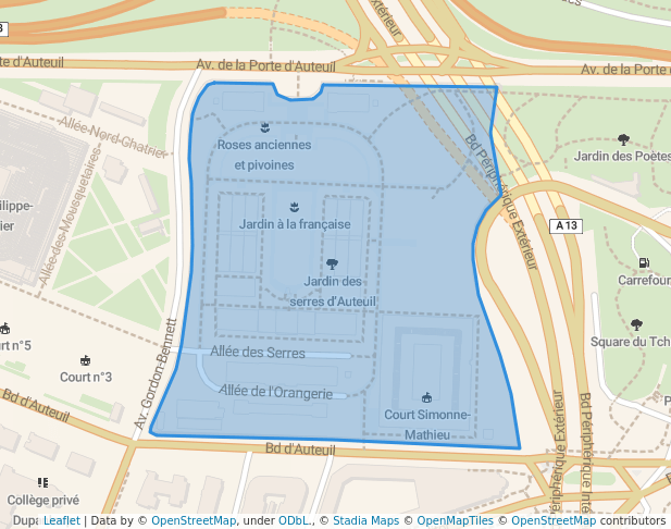 Jardin des serres d’Auteuil in Paris | Map and Routes